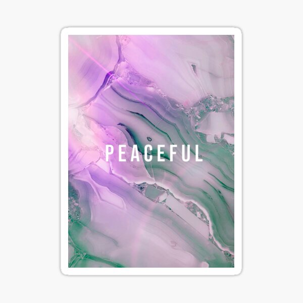 "Peaceful" Sticker by misguidedtaffy | Redbubble