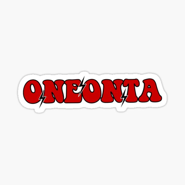 "Oneonta Ligtning Bolted" Sticker by caseyyyyy | Redbubble