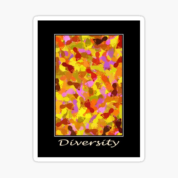 "Inspiring Diversity Poster Art" Sticker for Sale by rollosphotos ...