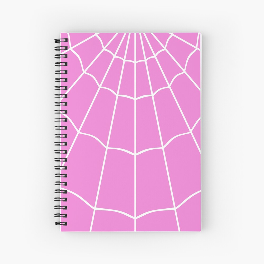 "Spider Web - Pink" Spiral Notebook for Sale by clockworkheart | Redbubble