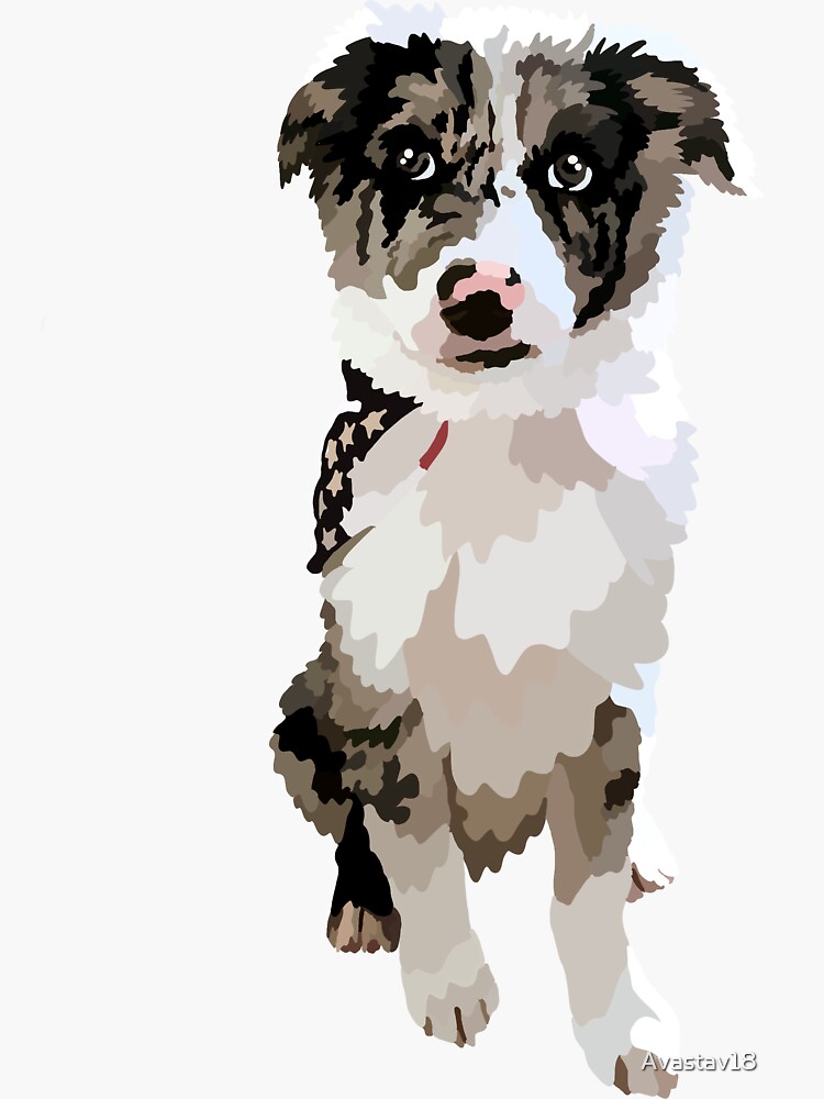 "aussie pup" Sticker by Avastav18 | Redbubble