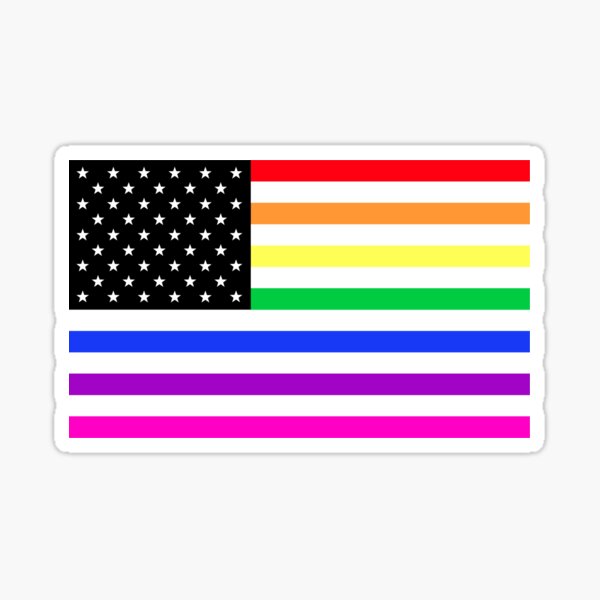 "usa rainbow flag" Sticker for Sale by chromatosis | Redbubble