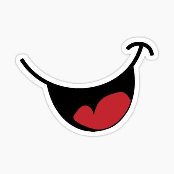 "Smiling Mouth Face" Sticker for Sale by drakouv | Redbubble