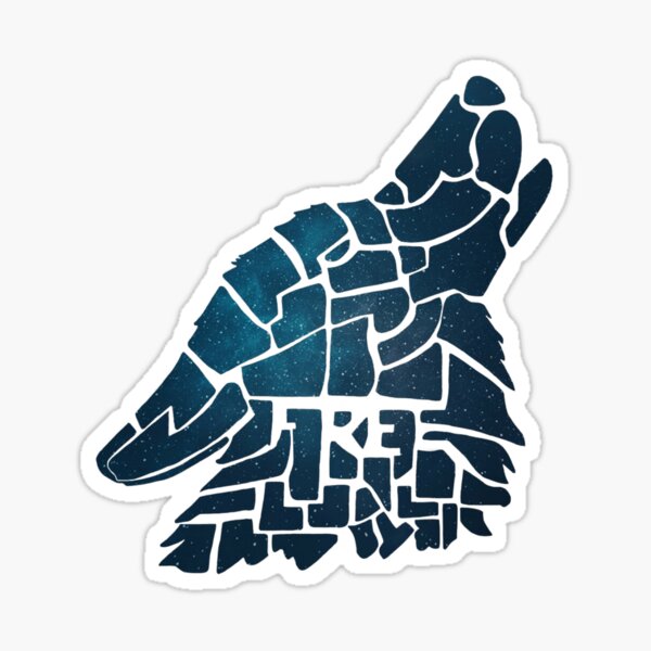 "Free Wolf (Space)" Sticker by wecolebro | Redbubble