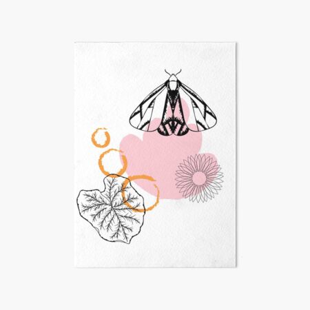 "Flower minimalistic (Moth) - simple minimalism" Art Board Print for ...