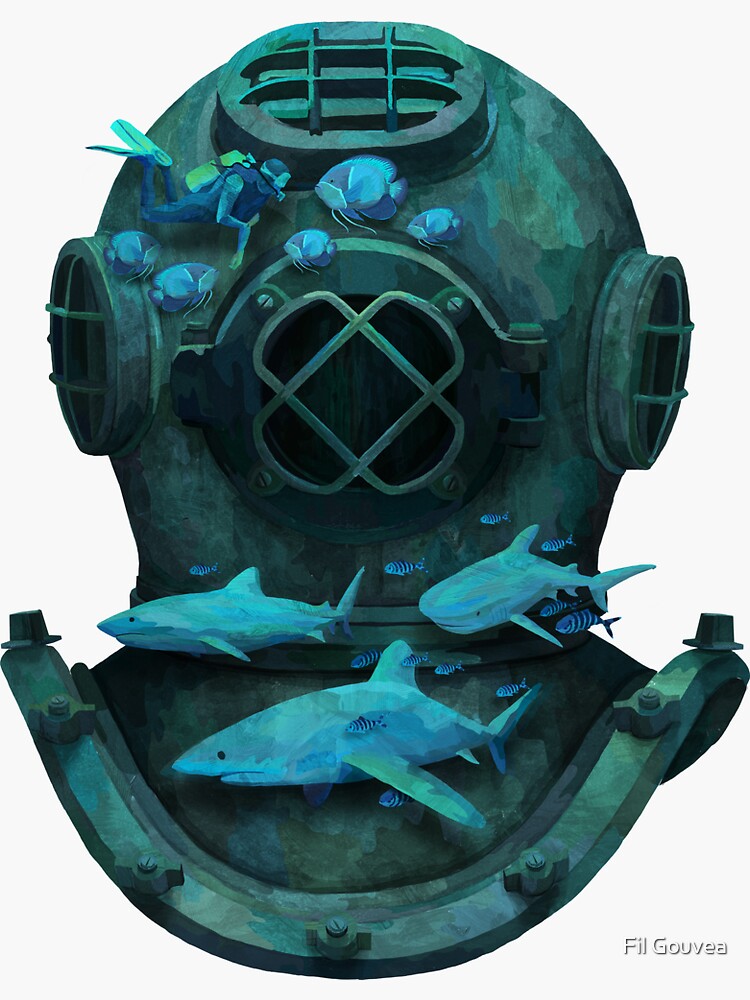 "Deep diving" Sticker for Sale by filgouvea | Redbubble