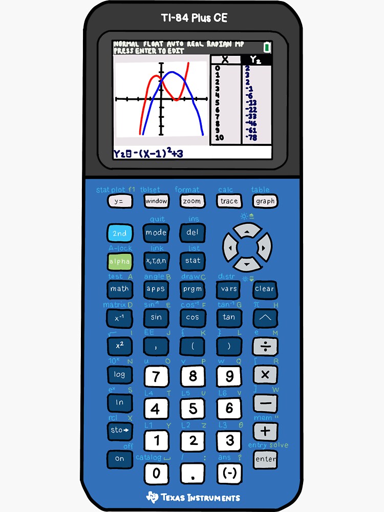 "Blueberry TI 84 Calculator" Sticker for Sale by buynomials | Redbubble