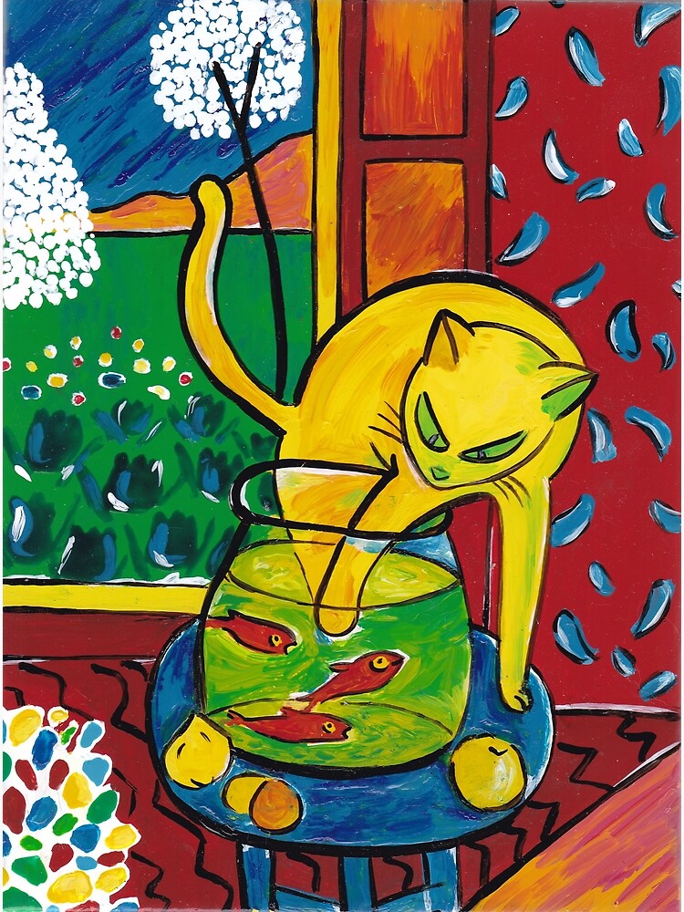 Póster con la obra «Gato estilo Matisse» de evelyn-at-work | Redbubble