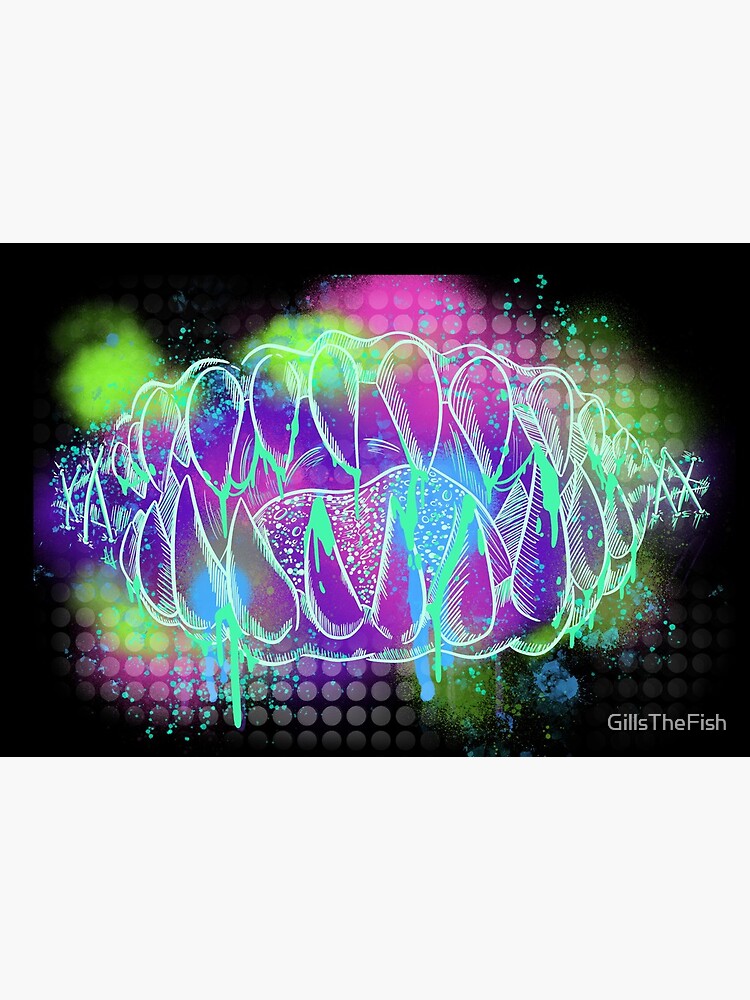 "Neon Monster Mouth" Mask for Sale by GillsTheFish | Redbubble