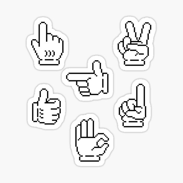Pointing Finger Stickers | Redbubble