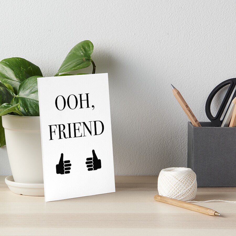 "Ooh, Friend - The Inbetweeners" Art Board Print by OutlineArt | Redbubble