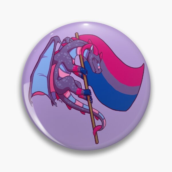 Bisexual Pride Flag Dragon 3rd Edition Pin For Sale By Kmp0511