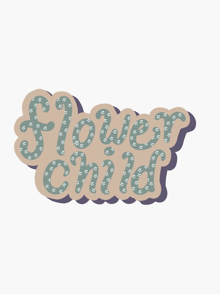 "Flower Child" Sticker by Artbysami | Redbubble