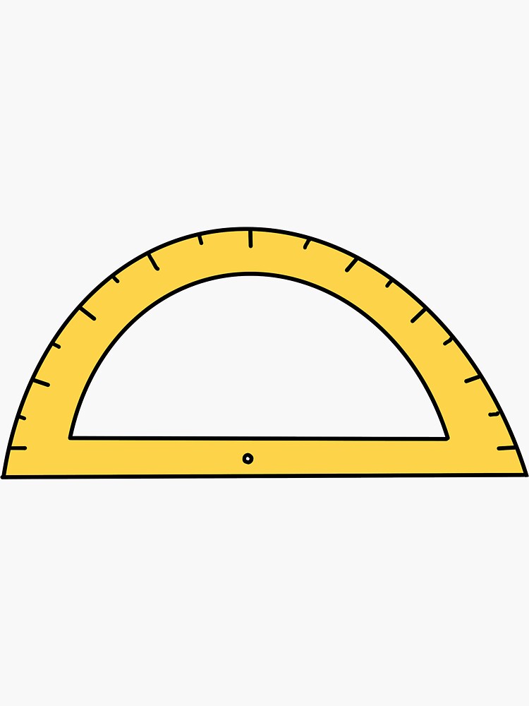 "Yellow Protractor" Sticker for Sale by buynomials | Redbubble