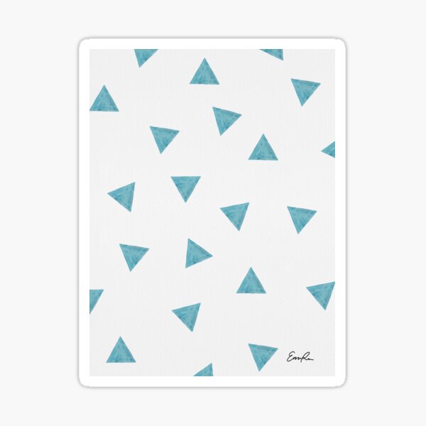 "90's Blue Watercolor Triangles" Sticker for Sale by EmmaLula | Redbubble