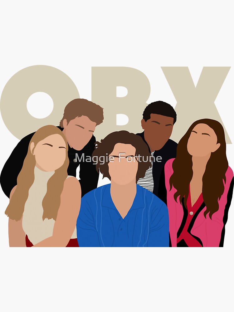 "Outer Banks OBX Cast" Sticker for Sale by maggie4tune | Redbubble