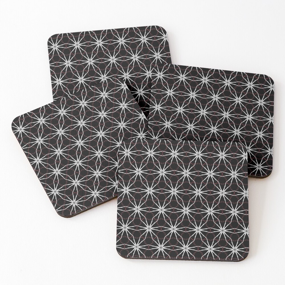 "modern beautiful black white pattern" Coasters (Set of 4) for Sale by ...