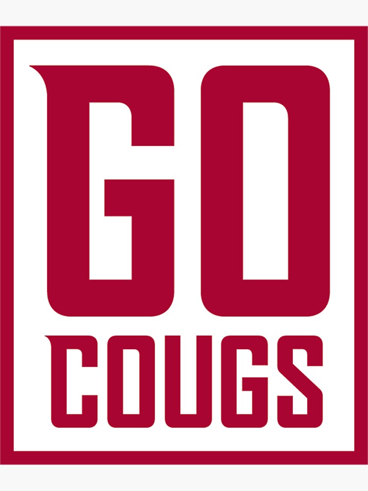 "Go Cougs" Sticker for Sale by dhobbs92 | Redbubble