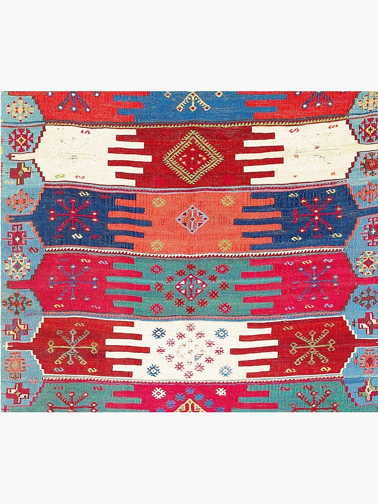 "Kurdish Malatya East Anatolian Saf Kilim Print" Throw Blanket for Sale ...