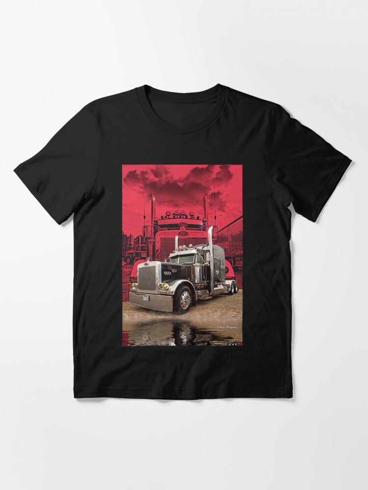 "Peterbilt with Red Peterbilt background" T-shirt for Sale by ...