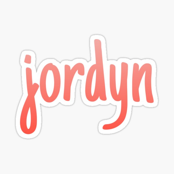"jordyn" Sticker by creationsbymads | Redbubble