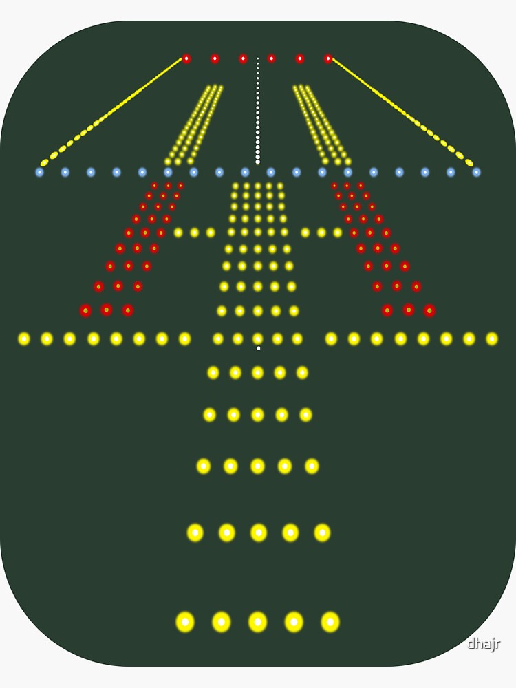 "Airport Runway Lights At Night" Sticker for Sale by dhajr | Redbubble