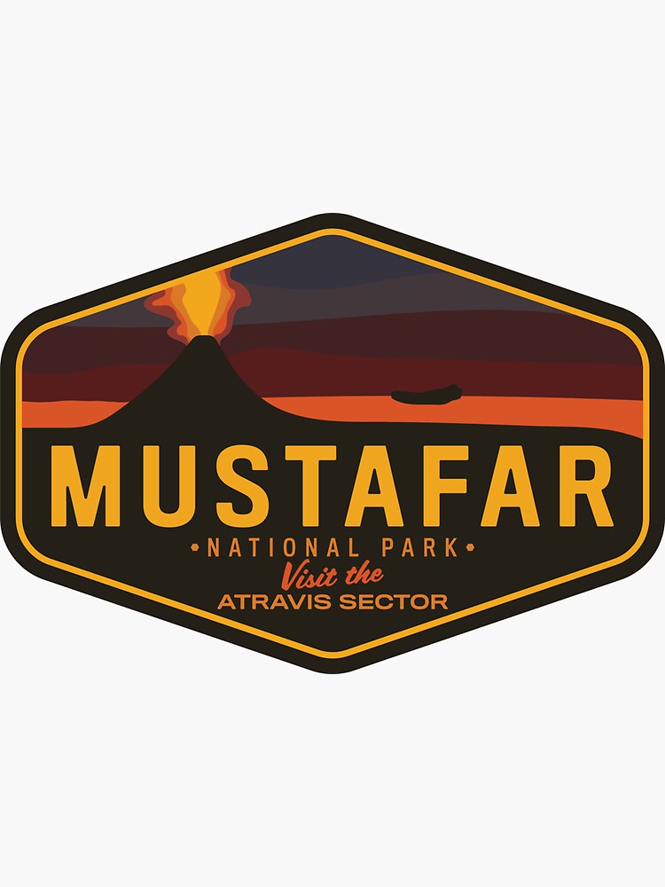 "Mustafar" Sticker for Sale by Peeweejedi | Redbubble