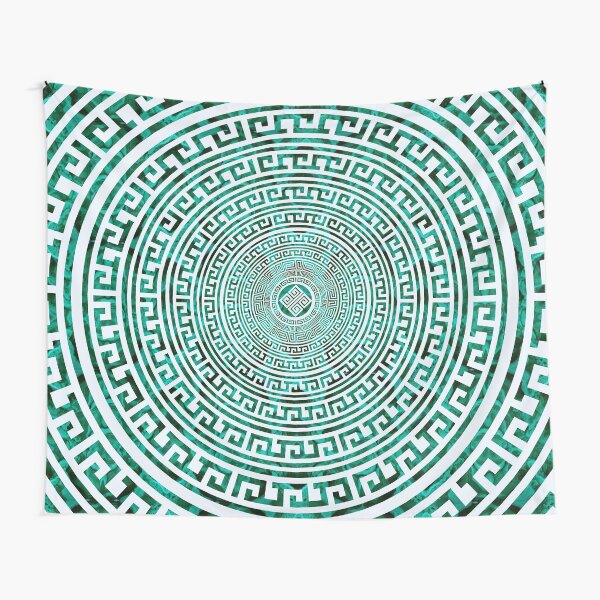 "Circular Greek Meander Pattern - Greek Key Ornament" Tapestry for Sale ...