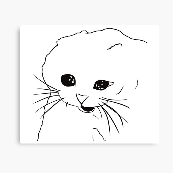 "Screaming Crying Cat Meme" Canvas Print for Sale by MaddysArts | Redbubble