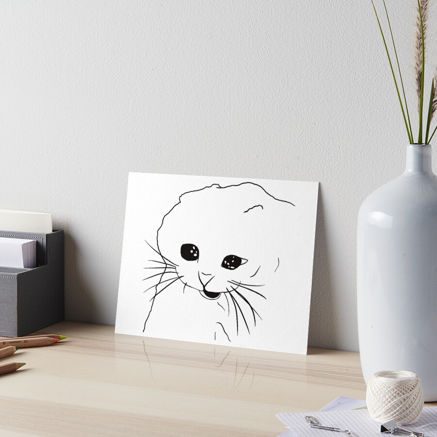 "Screaming Crying Cat Meme" Art Board Print by MaddysArts | Redbubble