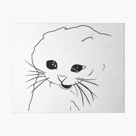 "Screaming Crying Cat Meme" Art Board Print for Sale by MaddysArts ...