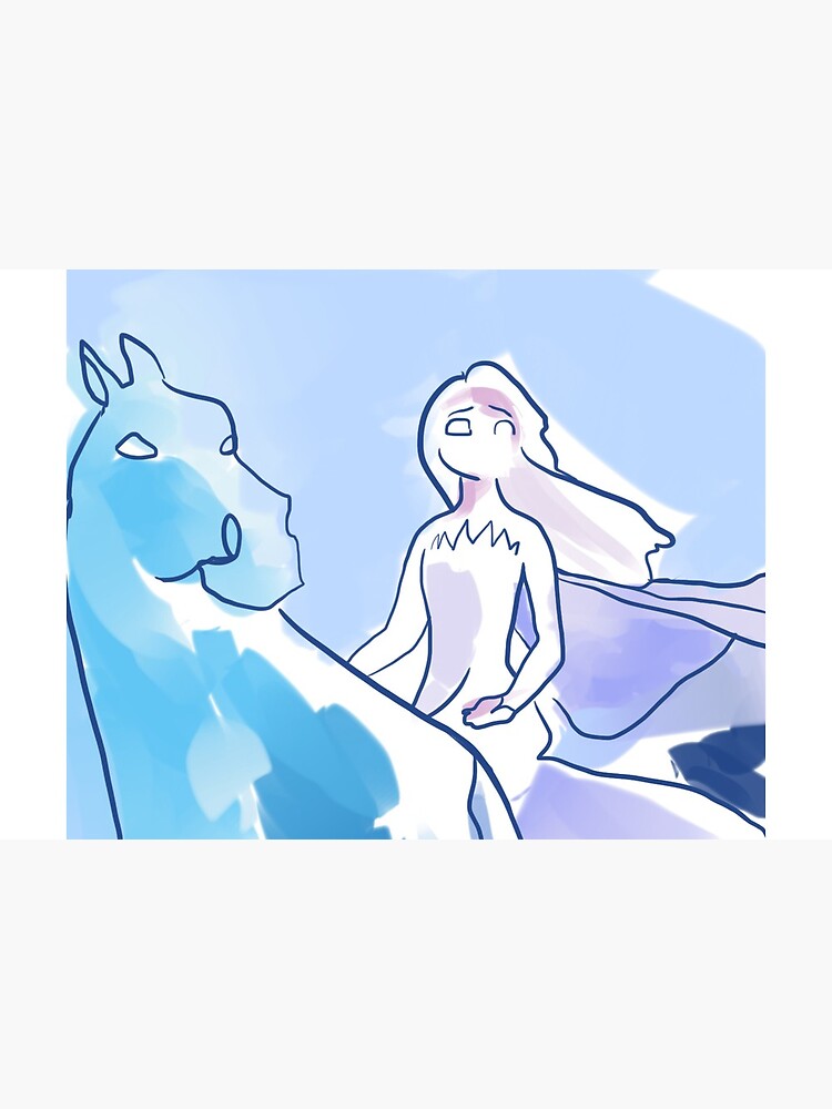 "Light soothing pastel watercolor fine line-art illustration frozen 2 ...