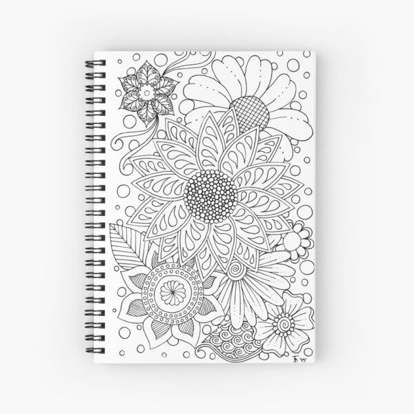 "Flower Doodles" Spiral Notebook for Sale by TabbyB | Redbubble