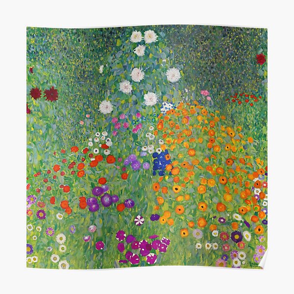 "Gustav Klimt Flower Garden" Poster by fineartgallery | Redbubble