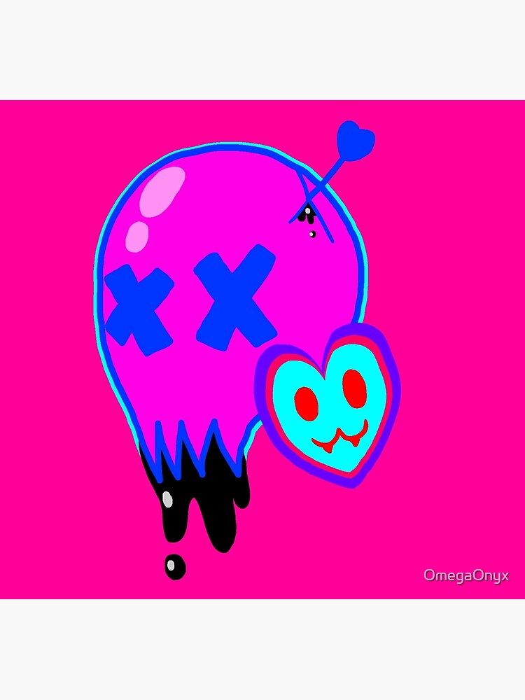 "Scenecore Skull" Poster for Sale by OmegaOnyx | Redbubble
