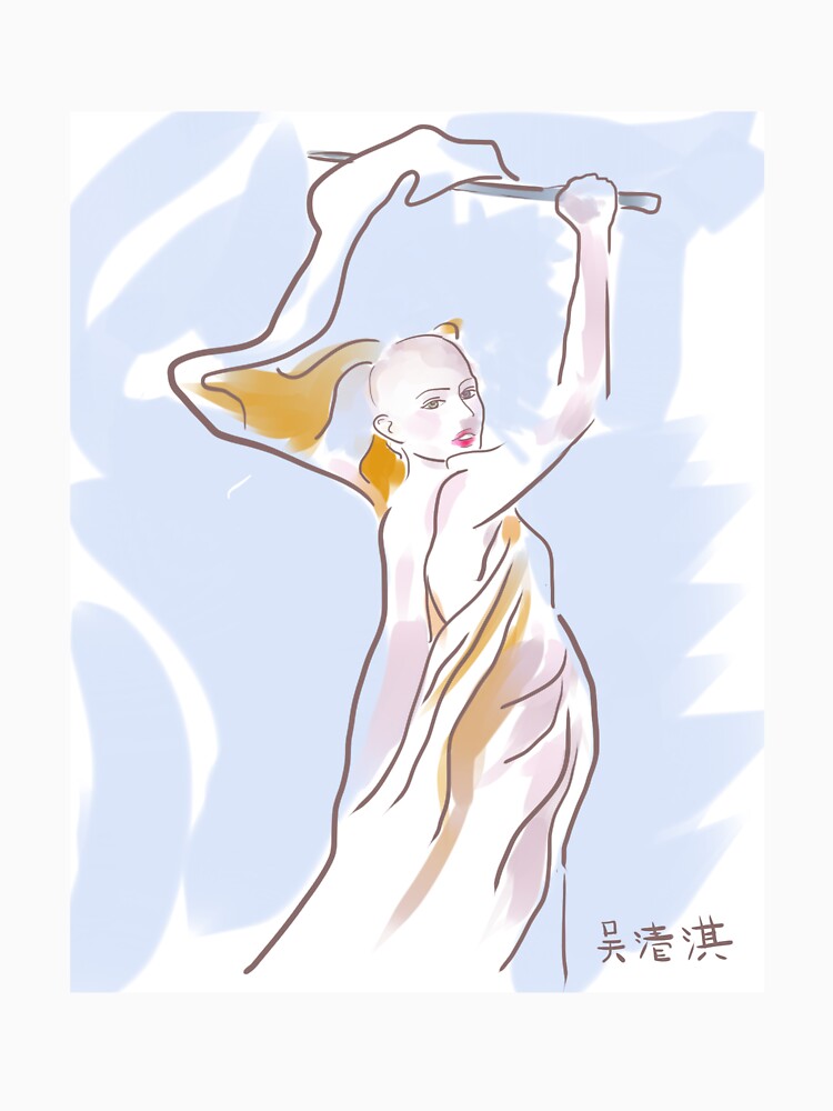 "Light soothing pastel watercolor fine line-art illustration Grimes ...