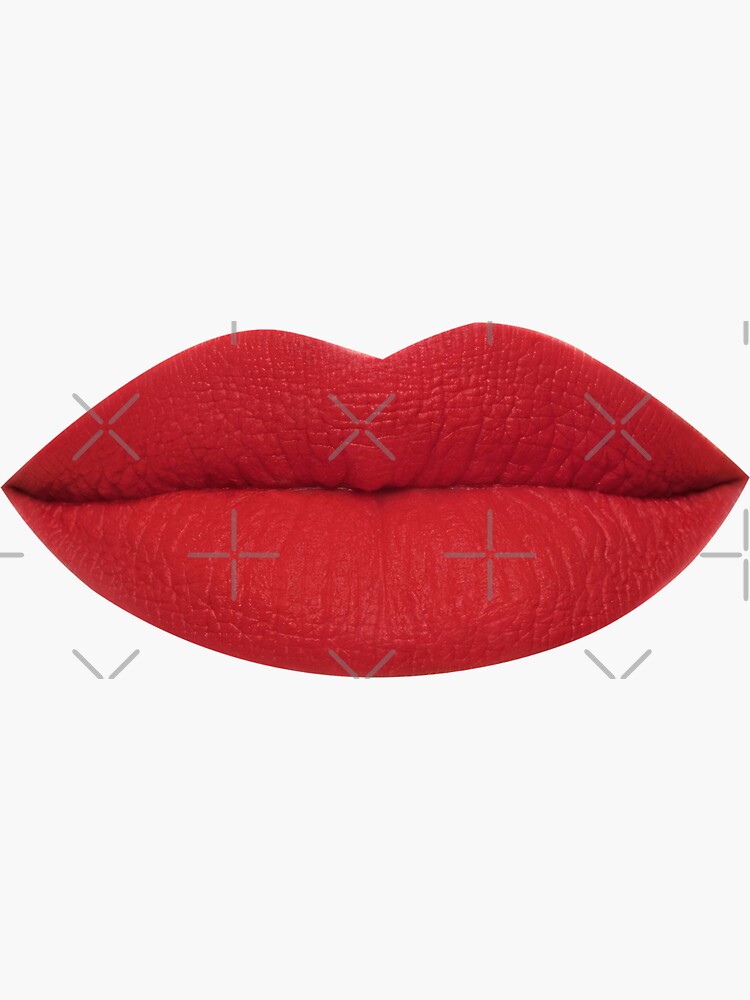 "Red Lipstick Face Mask - Funny Coronavirus Face Masks" Sticker for ...