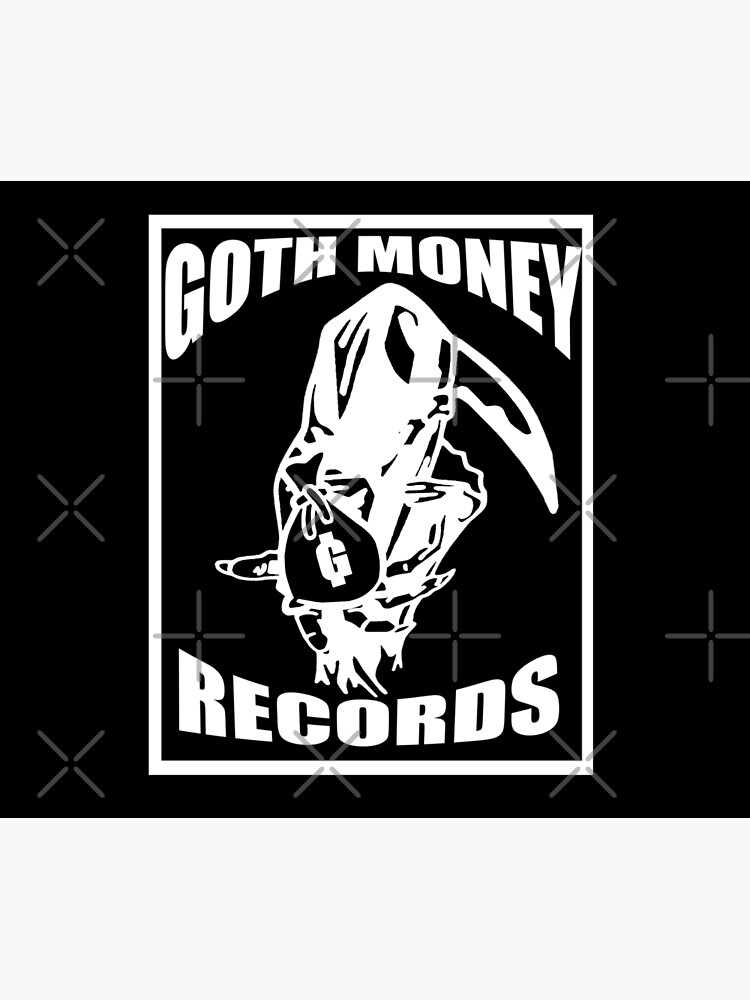 "GOTH MONEY RECORDS GRIM REAPER" Throw Blanket for Sale by ...