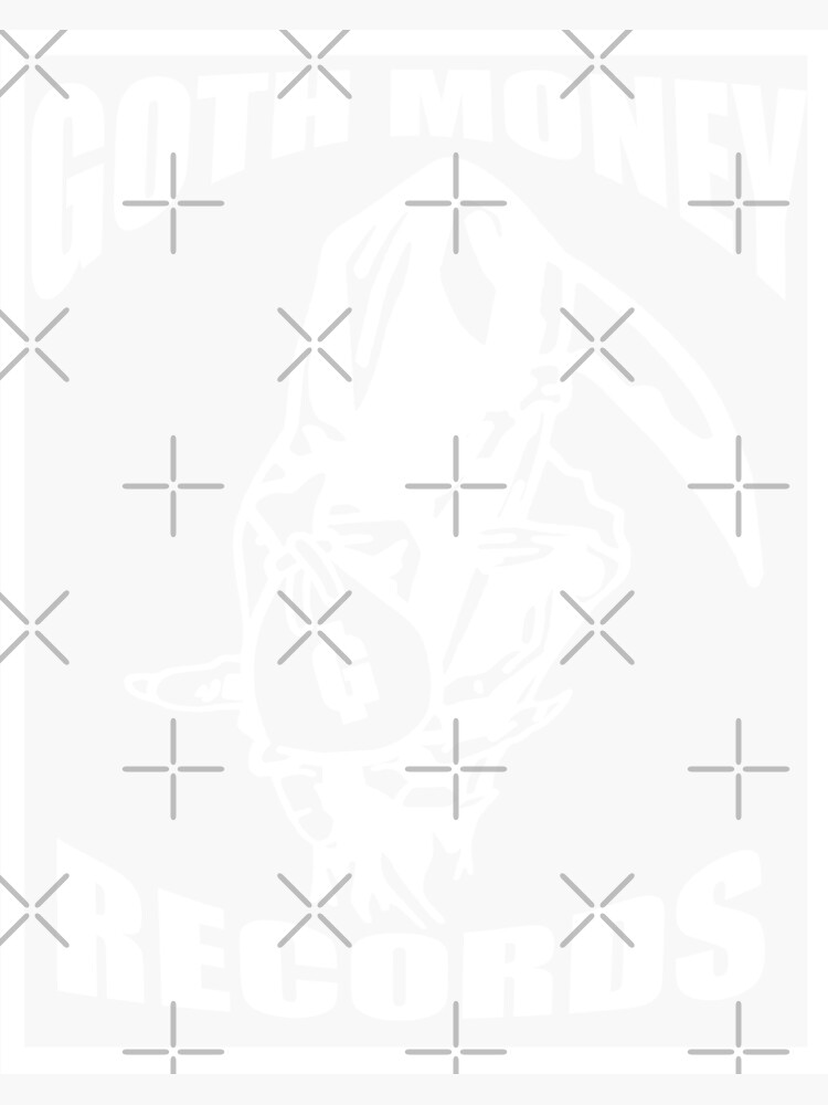 "GOTH MONEY RECORDS GRIM REAPER" Sticker by gaeldesmarais | Redbubble