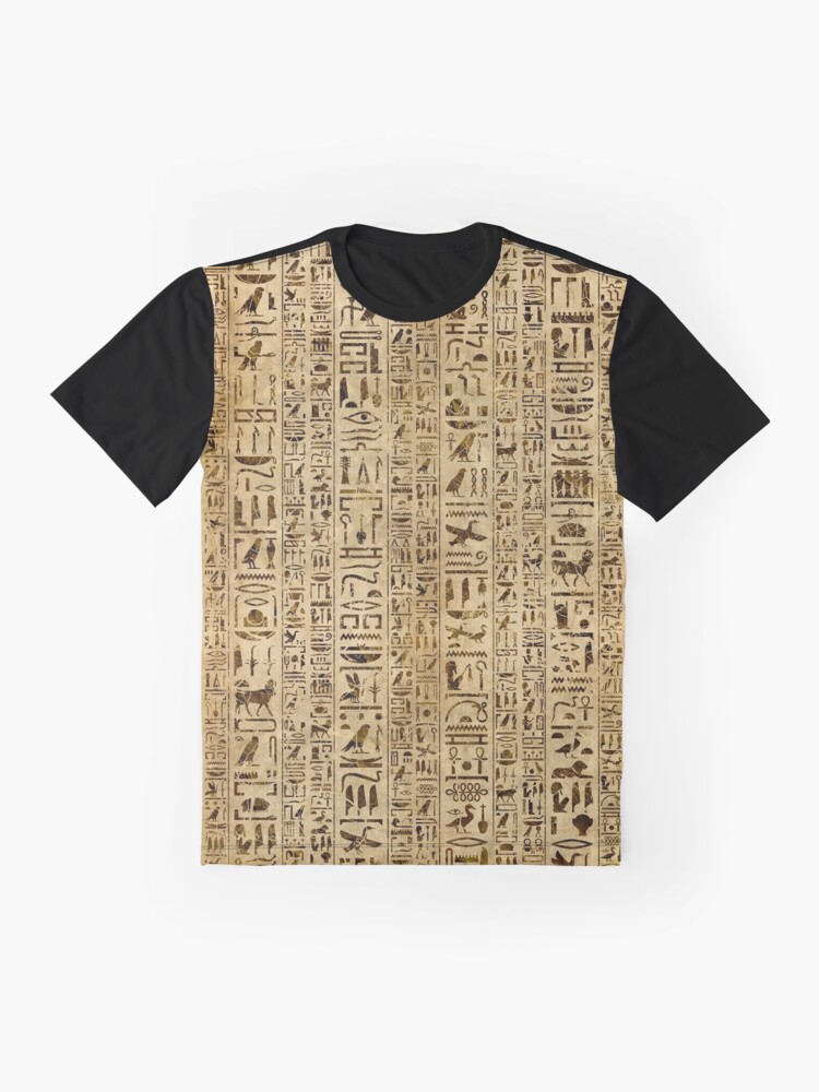 "Egyptian hieroglyphs on papyrus" T-shirt for Sale by Nartissima ...