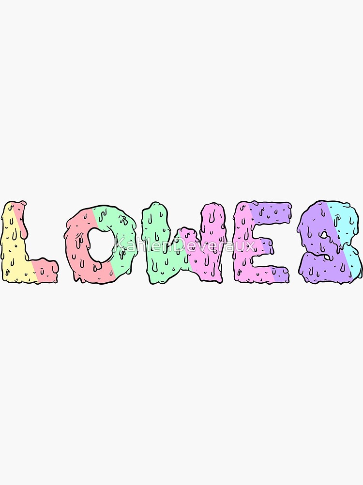 "Lowes Pastel Font" Sticker by KahlenDeveraux | Redbubble
