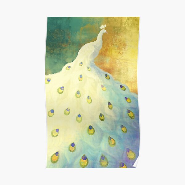 White Peacock Poster For Sale By Beesants Redbubble