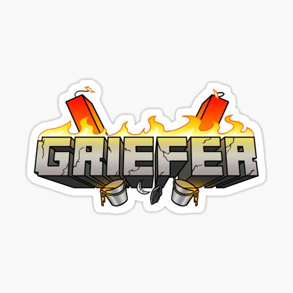 "Minecraft Griefer Shirt" Sticker for Sale by YanaiTheFIRST | Redbubble