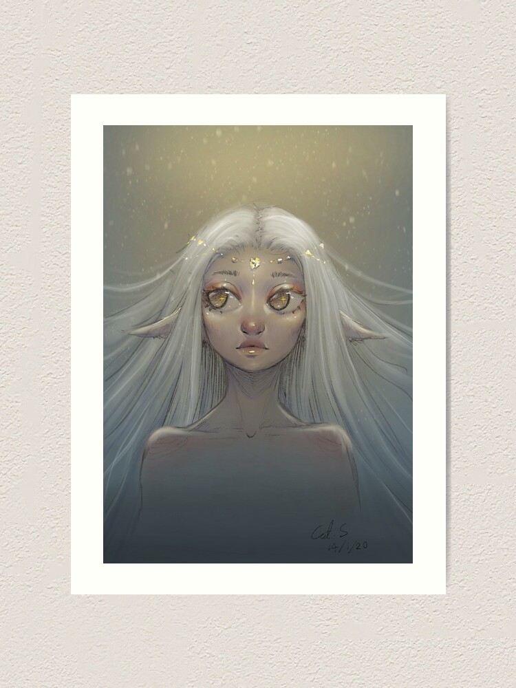 "Cute Anime Elf Princess Drawing" Art Print by Catagon | Redbubble