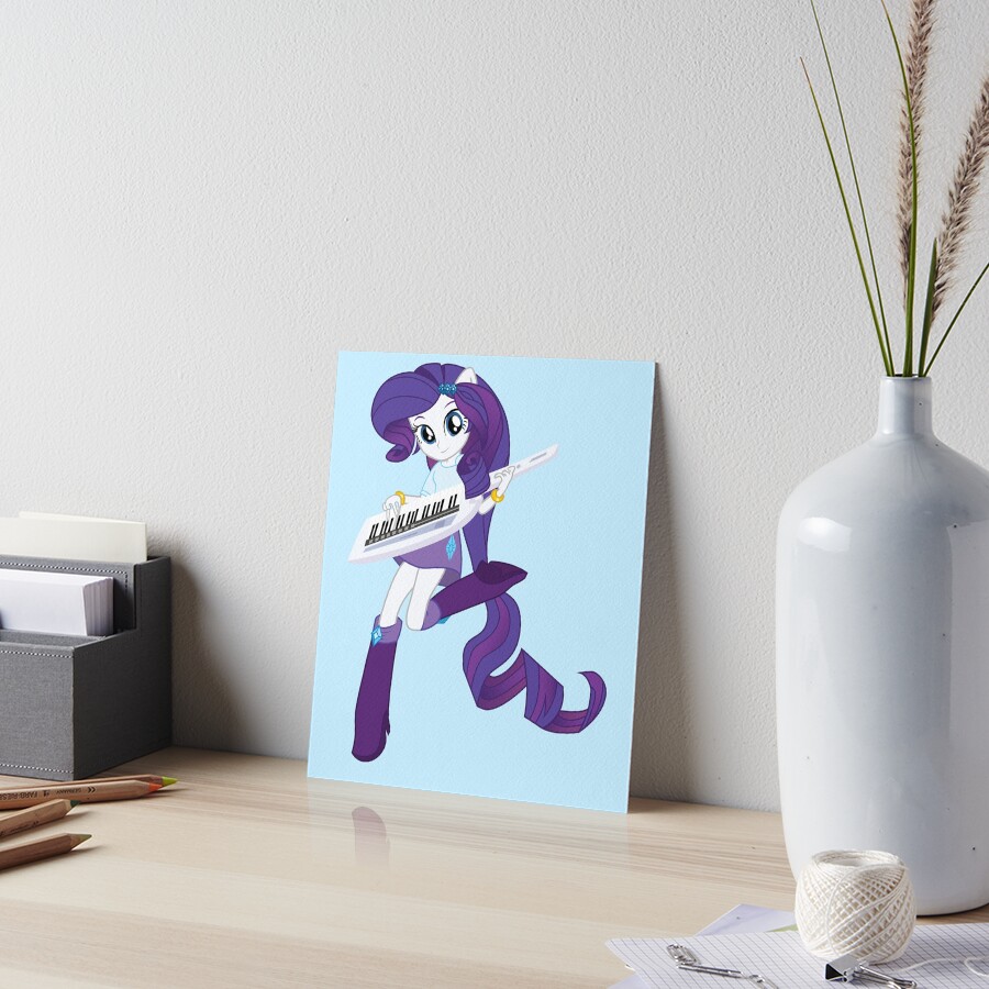 "Rarity EQG Keytar" Art Board Print for Sale by JFKsStickers | Redbubble