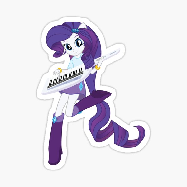 "Rarity EQG Keytar" Sticker by JFKsStickers | Redbubble