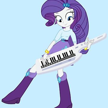 "Rarity EQG Keytar" Sticker for Sale by JFKsStickers | Redbubble