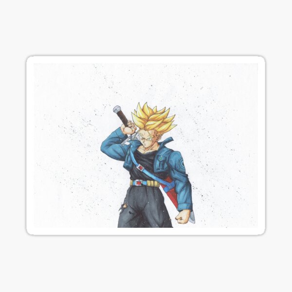 "Trunks" Sticker for Sale by drawinsaiyan | Redbubble