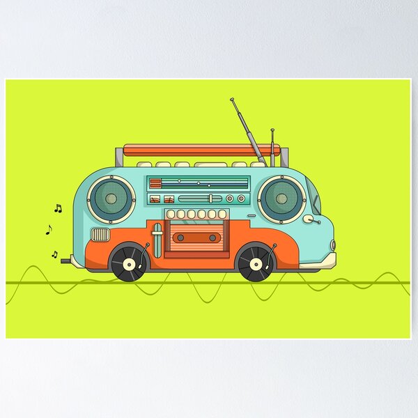 "The Music Bus" Poster for Sale by beesants | Redbubble