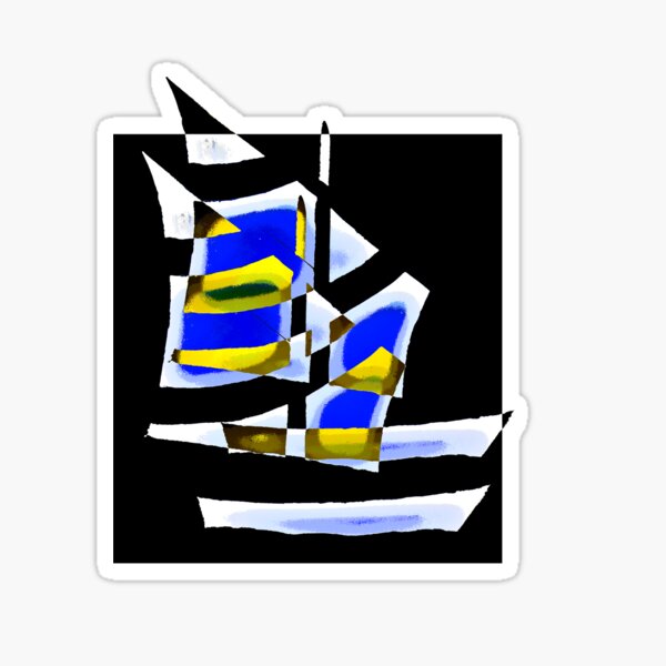 "Theme from Grado: Boats" Sticker for Sale by leobrix | Redbubble